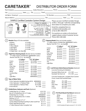 Fillable Online DISTRIBUTOR ORDER FORM Fax Email Print - pdfFiller