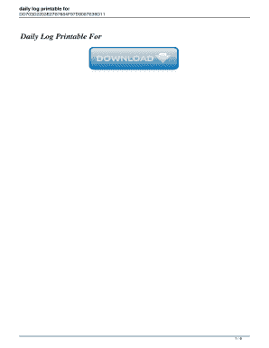 Fillable Online Daily Log Printable For. Daily Log Printable For Fax ...