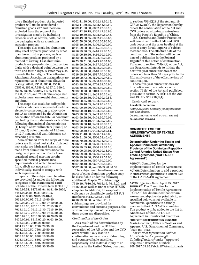 Fillable Online Aluminum Extrusions From the People's Republic of China ...