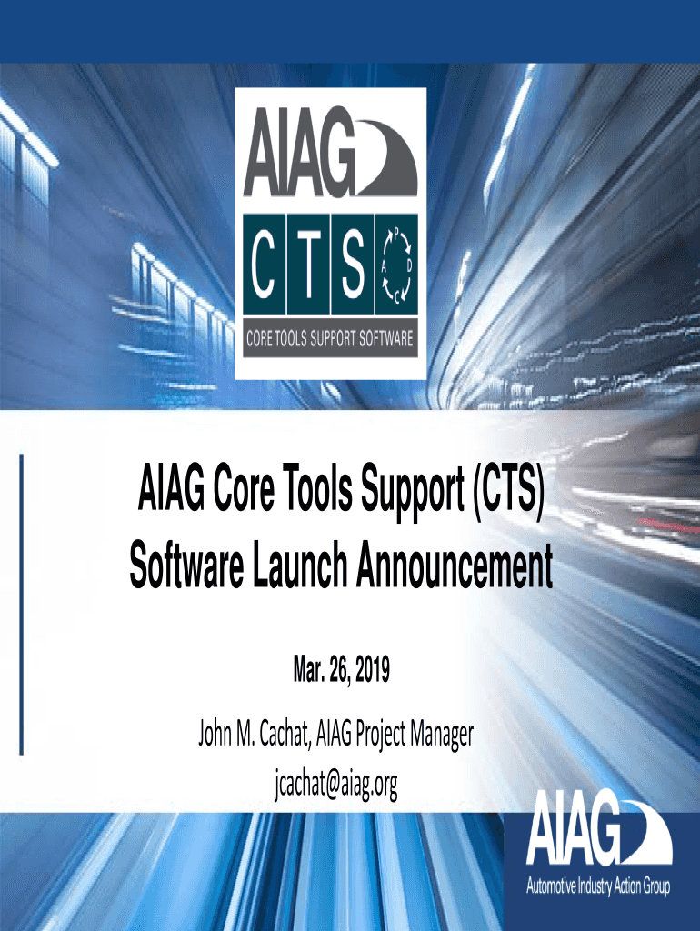 Fillable Online AIAG Launches New Quality Core Tools Support Software ...