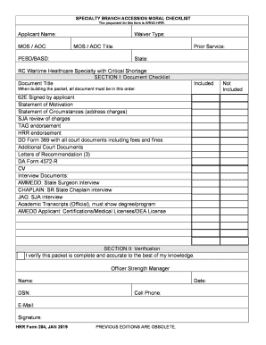 Fillable Online smtc dodlive HRR Form 204 - Specialty Branch Accession ...