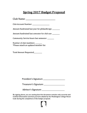 Fillable Online Event Proposal Breakdown (Example) Fax Email Print ...