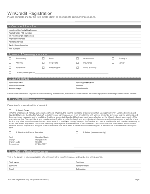 WinCredit Registration - WinDeed - Fill and Sign Printable Template Online