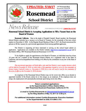 Fillable Online 2017 Board Vacancy Application and Candidate Info Sheet ...