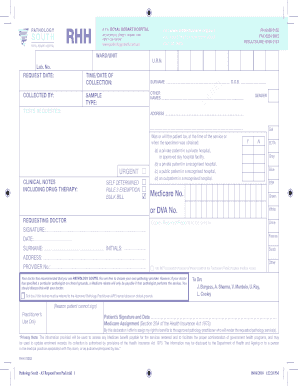 Fillable Online Pathology South - A5 Request Form Pad.indd Fax Email ...