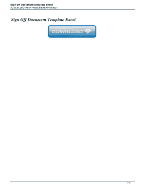 Fillable Online sign off document template excel Fax Email Print ...