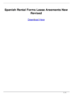 Fillable Online Spanish Rental Forms Lease Areements New Revised ...