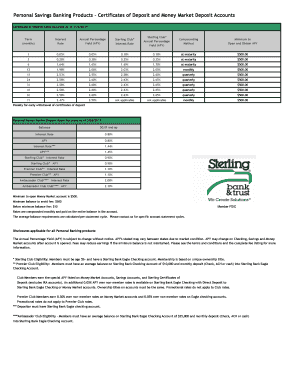 Fillable Online 5 Year CD Rates - Compare rates on 5 year certificates ...
