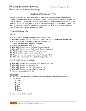 Fillable Online Equipment Competency Test Fax Email Print - pdfFiller
