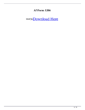 Fillable Online AF Form 1206 - Air Force Writer Fax Email Print - pdfFiller