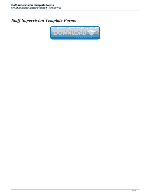 Fillable Online Staff Supervision Template Forms. Staff Supervision ...