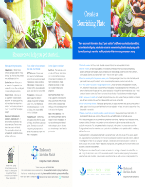 Fillable Online Health benefits of eating well - Food and nutritionNHS ...