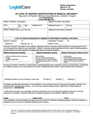Fillable Online CERTIFICATE OF MEDICAL NECESSITY FOR ALL DURABLE ...