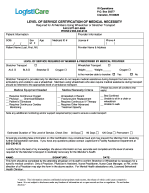 Fillable Online physician's transportation restriction form ...