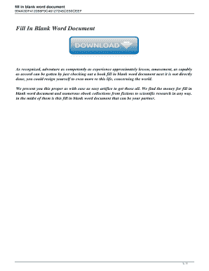 Fillable Online fill in blank word document Fax Email Print - pdfFiller