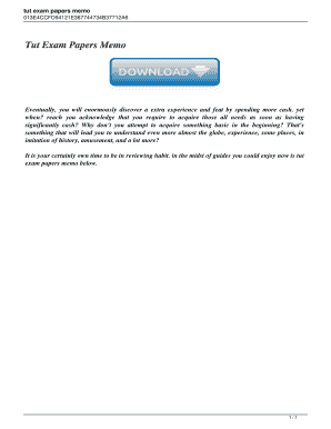 Tut Past Exam Papers - Fill Online, Printable, Fillable, Blank | pdfFiller