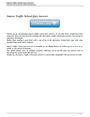 Trafficschoolonline Com Answers - Fill Online, Printable, Fillable ...