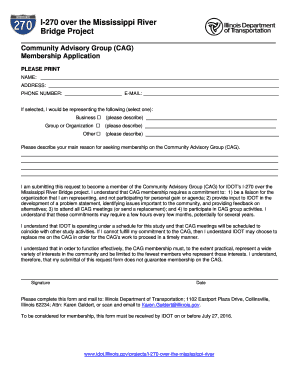 Fillable Online CAG Interest Form270.docx Fax Email Print - pdfFiller