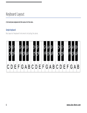 Fillable Online Learn the piano keys on the keyboard - Piano scales Fax ...