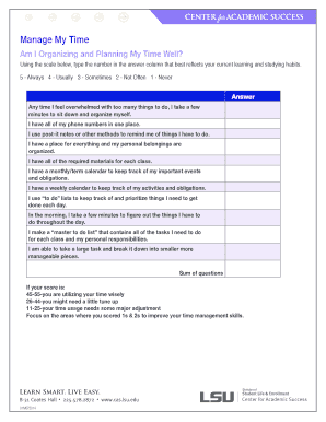 Fillable Online What Is Time Management? - Time Management Skills From ...
