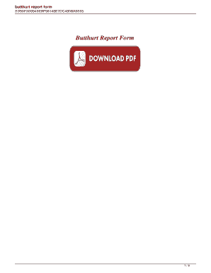 Fillable Online Butthurt Report Form. Butthurt Report Form Fax Email ...