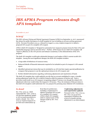 Fillable Online Updated draft APA template offers taxpayers more ...