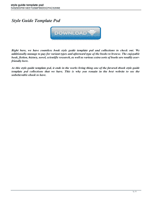 Fillable Online style guide template psd Fax Email Print - pdfFiller