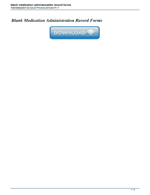 Fillable Online Blank Medication Administration Record Forms. Blank ...