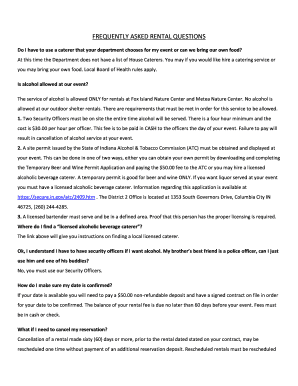 Fillable Online FREQUENTLY ASKED RENTAL QUESTIONS Fax Email Print ...