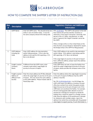 Fillable Online Download Shipper's Letter of Instruction Forms ...