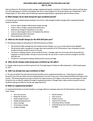 Enrollment Announcement - Fill Online, Printable, Fillable, Blank ...