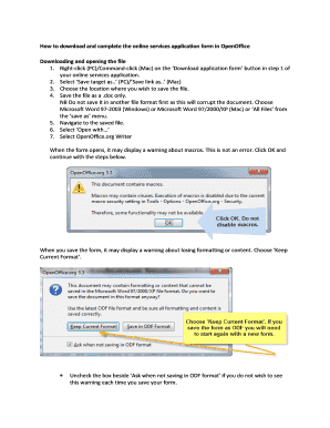 Fillable Online Using OpenOffice to complete the application form Fax ...