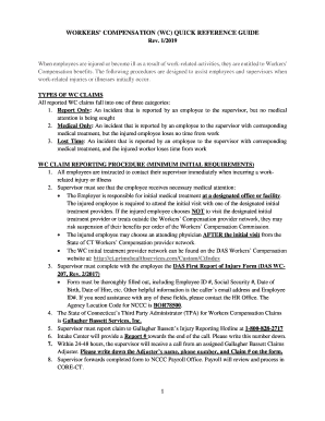 Fillable Online WORKERS COMPENSATION (WC) QUICK REFERENCE GUIDE Fax ...