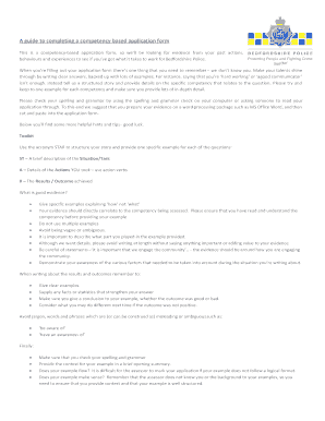 Fillable Online A guide to completing a competency based application ...