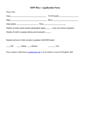 Fillable Online MPP Plus 1 Application Form Fax Email Print - pdfFiller