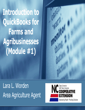 Fillable Online The QuickBooks Farm Accounting Cookbook, Volume ...