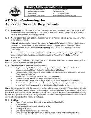 Fillable Online pds cityofboise #113: Non-Conforming Use Fax Email Print - pdfFiller