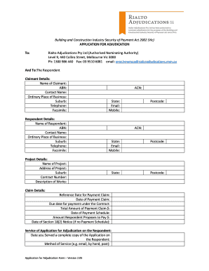 Fillable Online Application For Adjudication Form V2 Fax Email Print ...