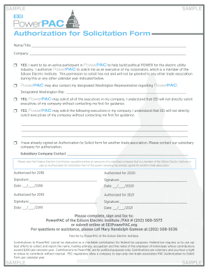 Fillable Online Authorization for Solicitation Form Fax Email Print - pdfFiller