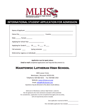 Fillable Online Applying for Grade 9 10 11 12 Fax Email Print - pdfFiller