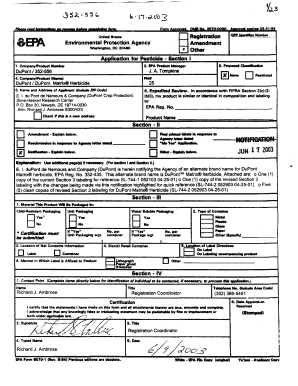 Fillable Online U.S. EPA, Pesticide Product Label, DUPONT MATRIX ...