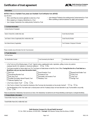 Fillable Online NOTICE: If this is a Charitable Trust, please use ...