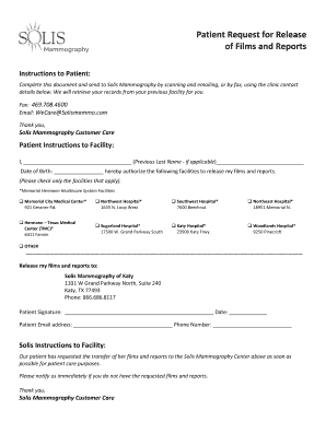 Fillable Online Complete this document and send to Solis Mammography by ...