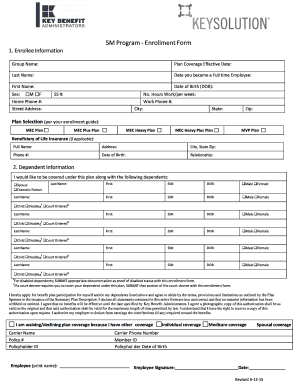 Fillable Online 5M Program - Enrollment Form Fax Email Print - pdfFiller