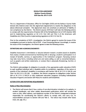 Fillable Online www2 ed OCR Search Resolution Letters and AgreementsU.S ...