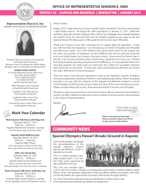 Fillable Online office of representative sharon e. har - Hawaii State ...