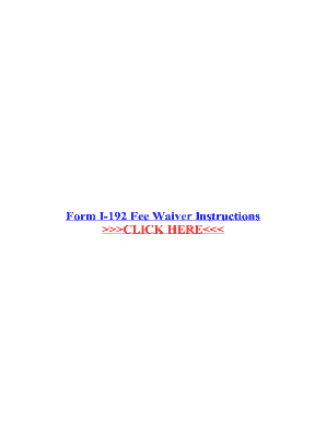 Fillable Online Form I-192 Fee Waiver Instructions Fax Email Print ...