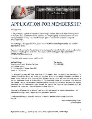 Fillable Online If you are applying for the Ryan White Planning Council ...