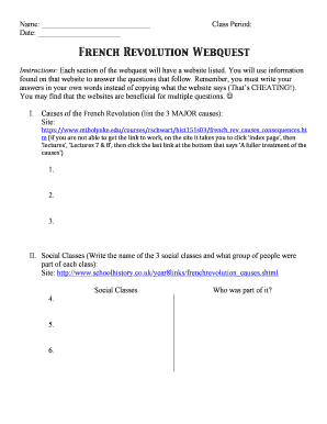 Fillable Online French Revolution Webquest.docx Fax Email Print - pdfFiller