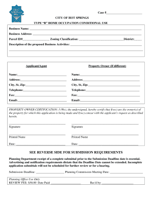 Fillable Online Home Occupancy Type B Application Fax Email Print ...